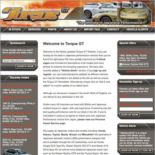 Torque GT - Japanese Car Import and Parts Specialist since 2001