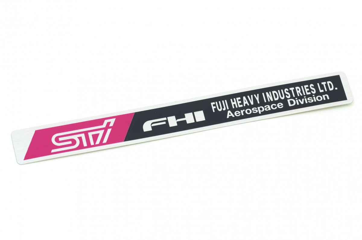 Subaru STI FHI Aerospace Division Front Strut Tower Brace Decal